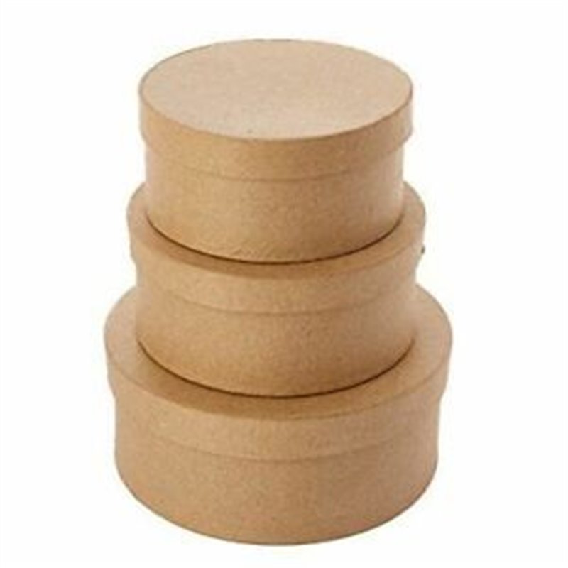 Dala - Cardboard Crafts - Nesting Round Boxes (3 Piece)