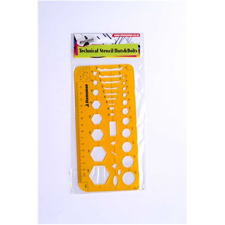 Statesman Technical Drawing Stencil Nuts and Bolts